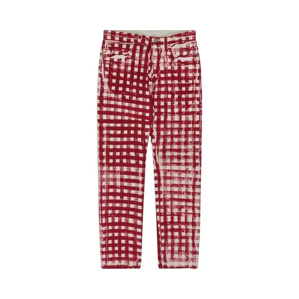 DENIM TEARS Kiss My Grits Picnic 501 Jean 'red/white - Multicolor