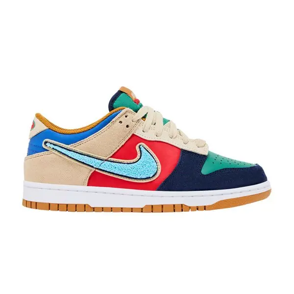 Nike Dunk Low Gs "midnight Navy Noise Green" Sneakers