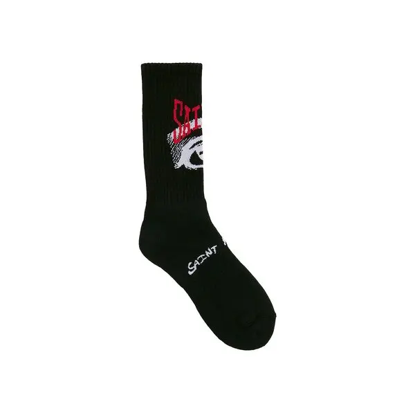 SAINT MXXXXXX Saint Eye Crew Socks - Black