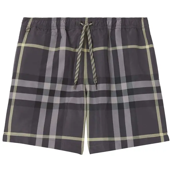 Burberry Checked Martin Swim Shorts - Grey