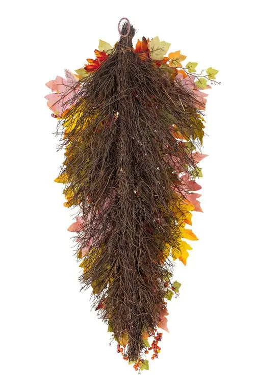 GLITZHOME 38"h Fall Oversized Sunflower Teardrop