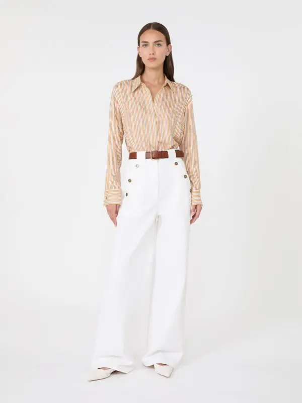 Max Mara Striped Silk Shirt