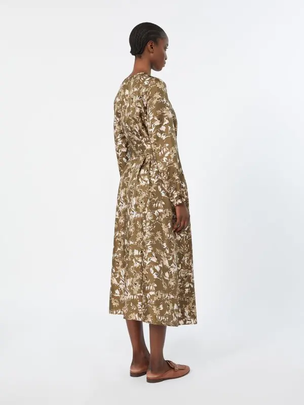 Max Mara Printed Silk Twill Dress