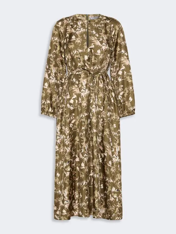 Max Mara Printed Silk Twill Dress