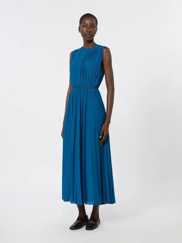 Max Mara Pleated Jersey Dress