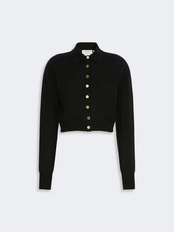 Max Mara Pure Wool Cardigan - Black