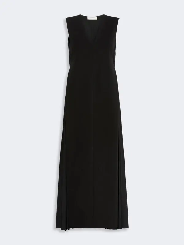 Max Mara Long Plissé-pleated Viscose Dress
