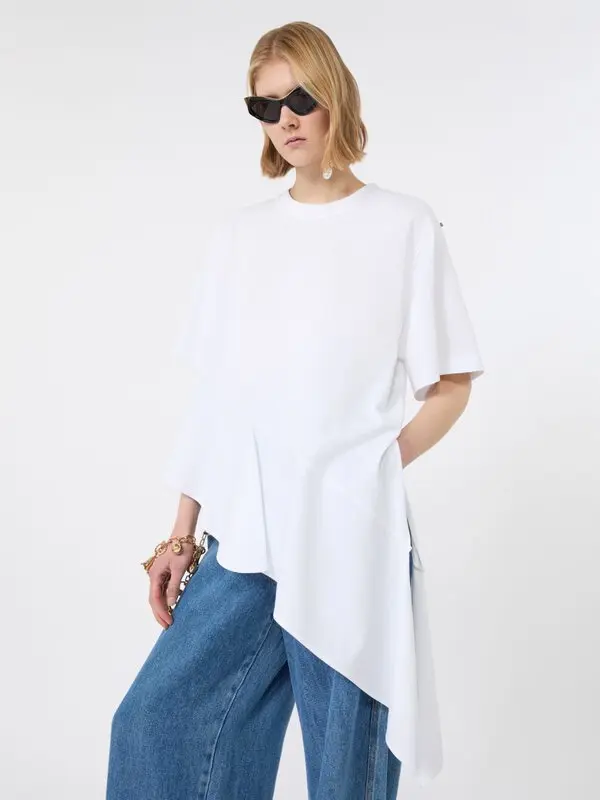 Max Mara Asymmetrical Cotton T-shirt