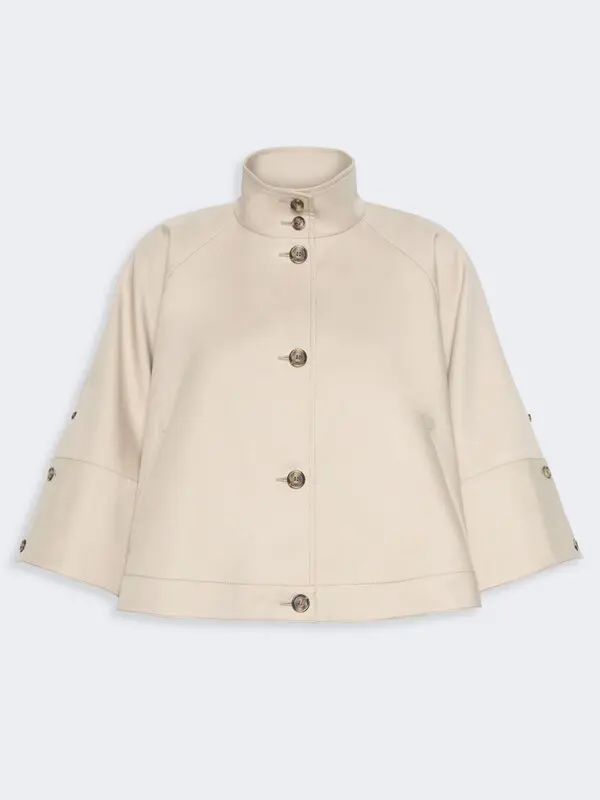 Max Mara Water-repellent Gabardine Cape - Stone