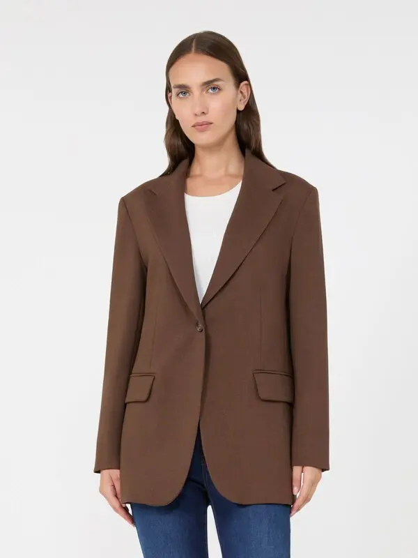 Max Mara Single-breasted Woollen Cloth Blazer