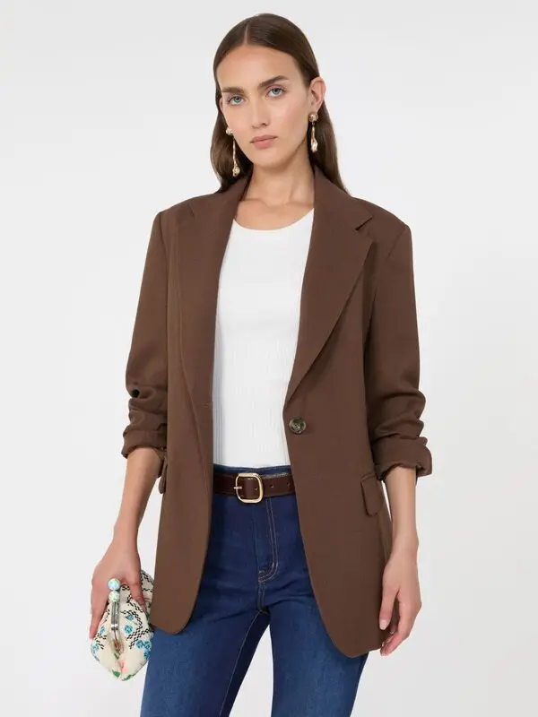 Max Mara Single-breasted Woollen Cloth Blazer