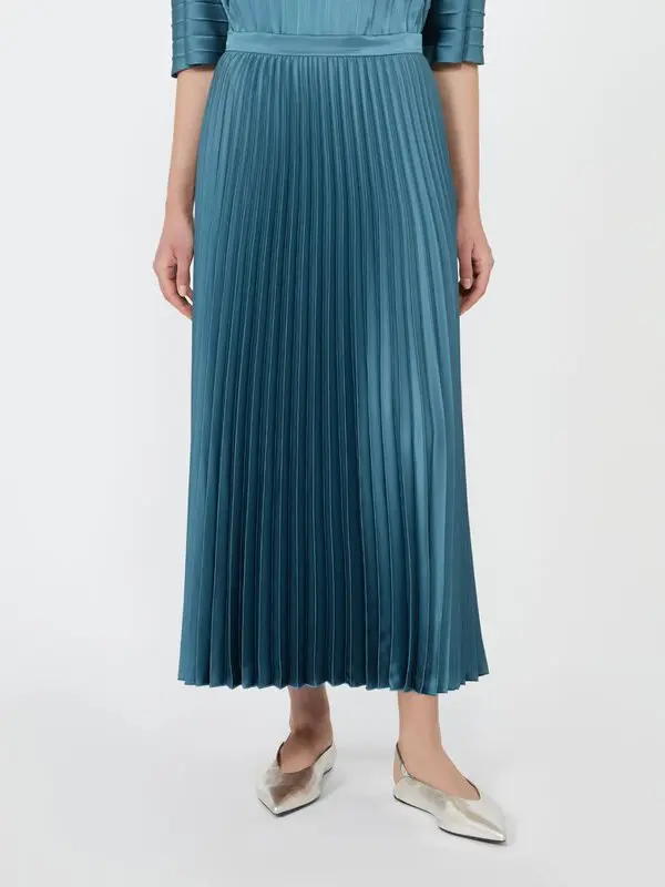 Max Mara Pleated Satin Skirt