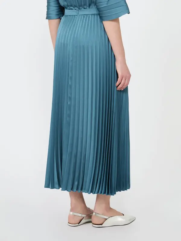 Max Mara Pleated Satin Skirt