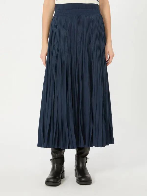 Max Mara Plissé-pleated Skirt - Navy