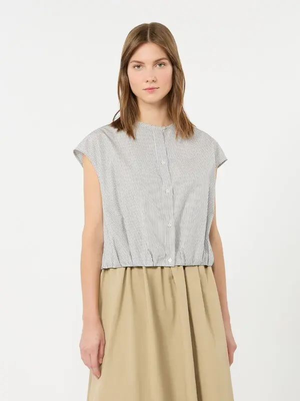 Max Mara Cotton Poplin Crop Top