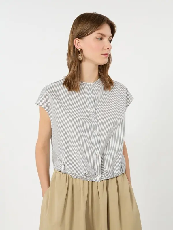 Max Mara Cotton Poplin Crop Top