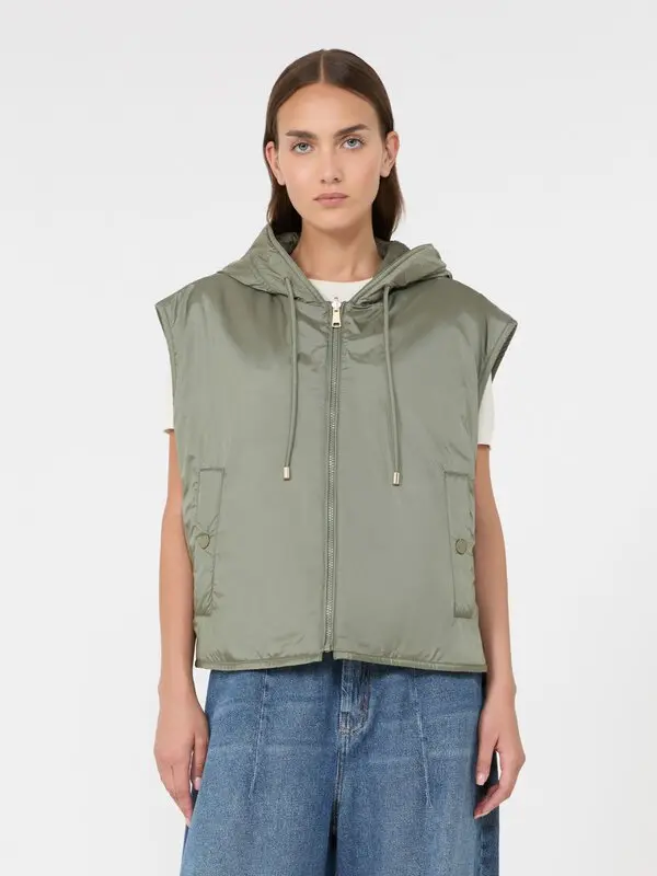 Max Mara Reversible Water-repellent Padded Gilet - Kaki