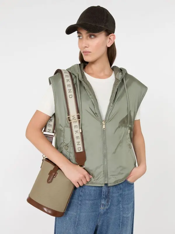 Max Mara Reversible Water-repellent Padded Gilet - Kaki