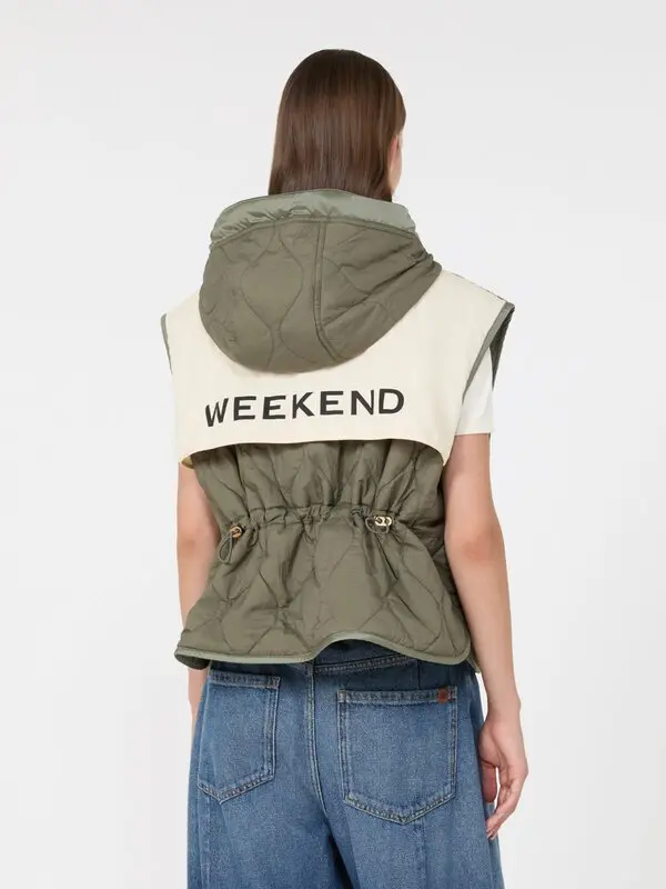 Max Mara Reversible Water-repellent Padded Gilet - Kaki