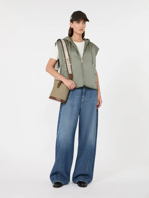 Max Mara Reversible Water-repellent Padded Gilet - Kaki