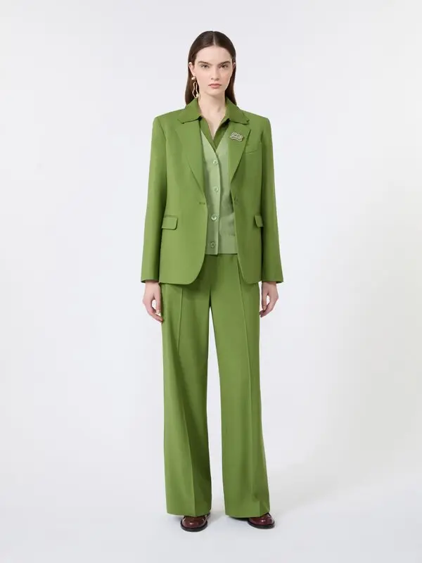 Max Mara Wool, Silk, And Cashmere V-neck Cardigan