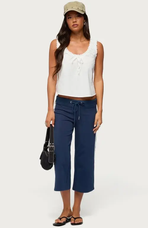 EDIKTED Edyth Tie Front Cotton Tank