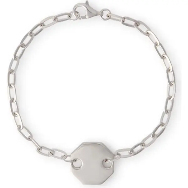 Off-White Hex Nut Tag Bracelet - Silver