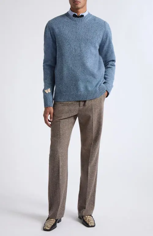Valentino Garavani Tailored Straight Leg Wool Blend Trousers