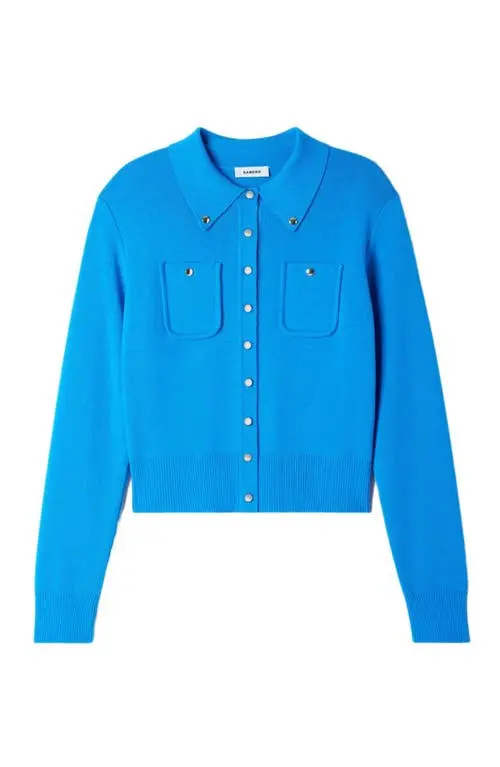 Sandro Cardigan With Metal Buttons