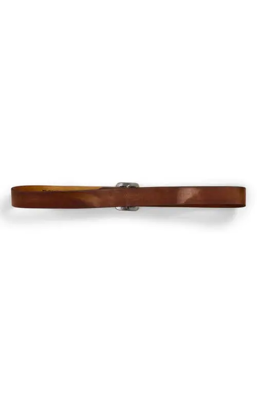 Double Rl Hand Burnished Leather Belt