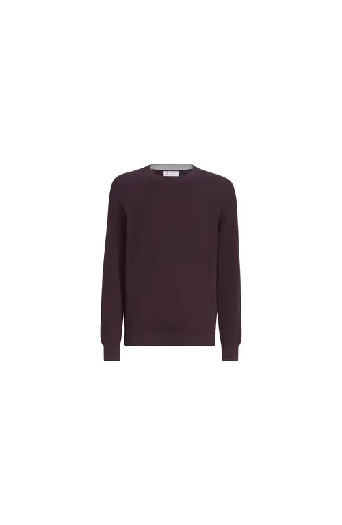 Brunello Cucinelli Cotton English Rib Raglan Sleeve Sweater