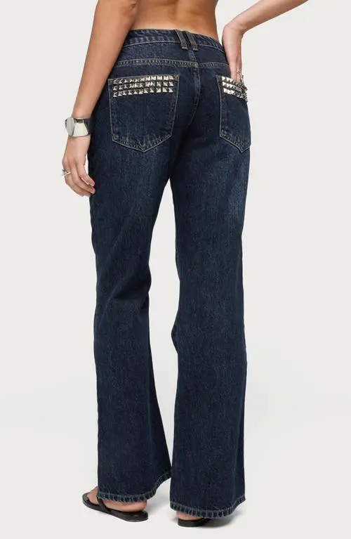 EDIKTED Tyler Stud Bootcut Jeans