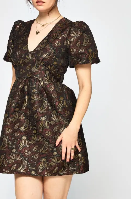 DISTURBIA Rena Snake Jacquard Mini Dress
