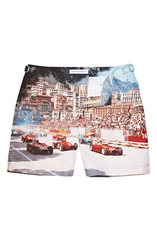 Orlebar Brown Photographic Print Swim Trunks - Start Your Engines
