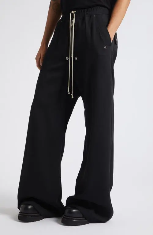 Rick Owens Bela Wide Leg Wool Pants - Black
