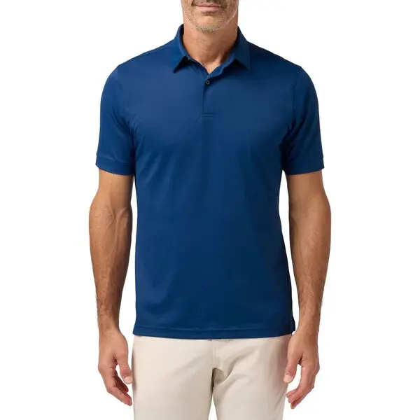 Mizzen+main Halyard Trim Fit Performance Polo - Midnight Navy