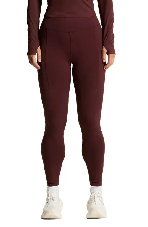 CRAFT Hypervent High Waist Running Tights - Dark Fig
