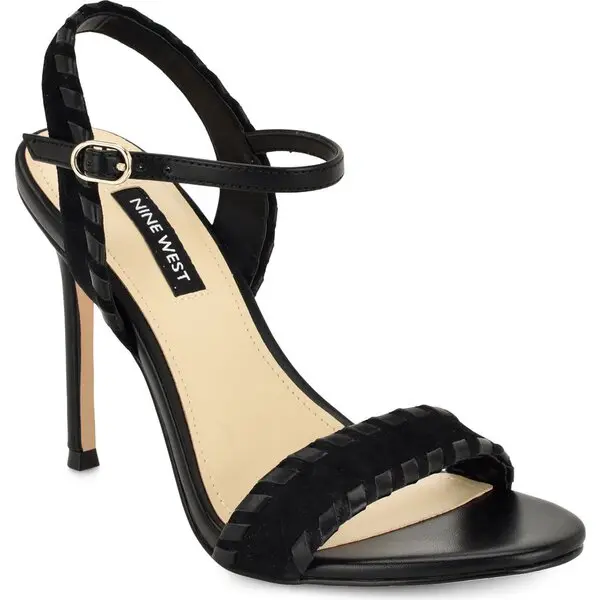 Nine West Maora Ankle Strap Stiletto Sandal - Black