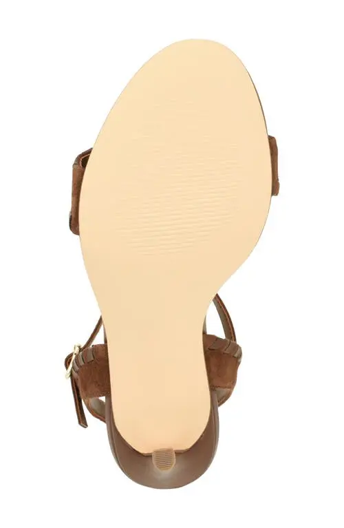 Nine West Maora Ankle Strap Stiletto Sandal - Med Brown