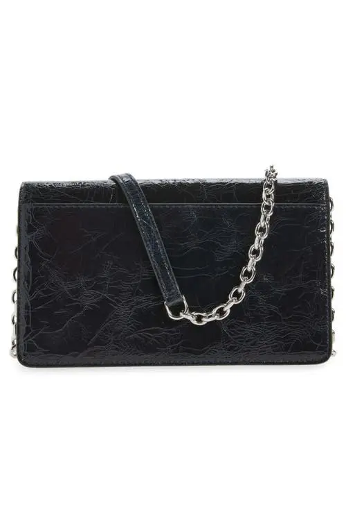 MAISON MARGIELA Medium Crackled Leather Wallet On A Chain