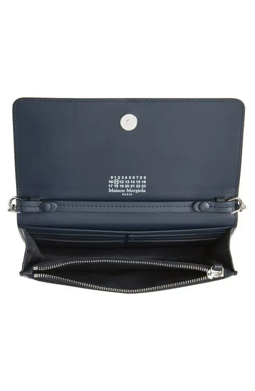 MAISON MARGIELA Medium Crackled Leather Wallet On A Chain