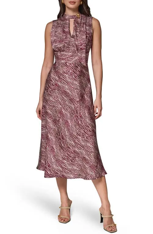 Donna Karan New York Sleeveless Midi Dress - Prune Mult