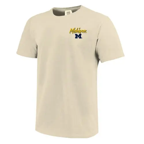 IMAGE ONE Michigan Wolverines Comfort Colors Hand-drawn Campus Stack T-shirt