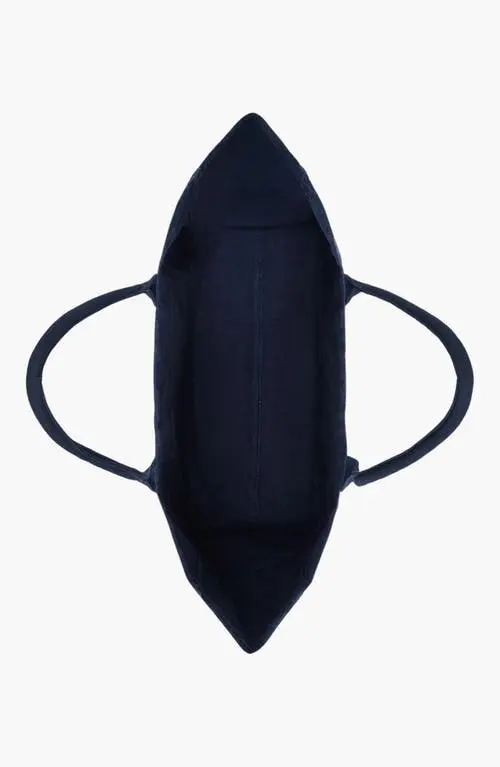 ANINE BING Leo Collegiate Canvas Tote - Blue