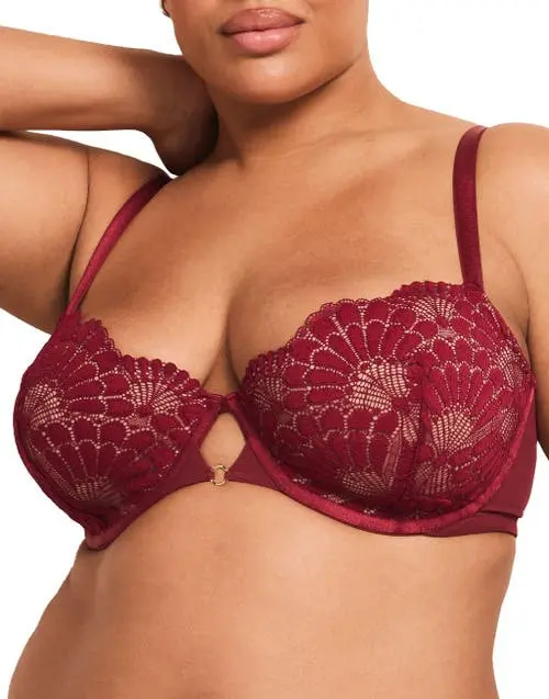 ADORE ME Albanne Contour Balconette Bra - Dark Red