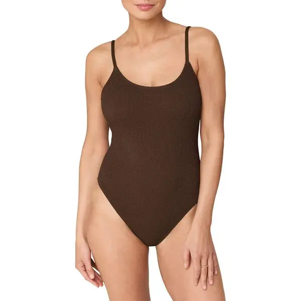 ANDIE The Laguna One-piece Swimsuit - Walnut