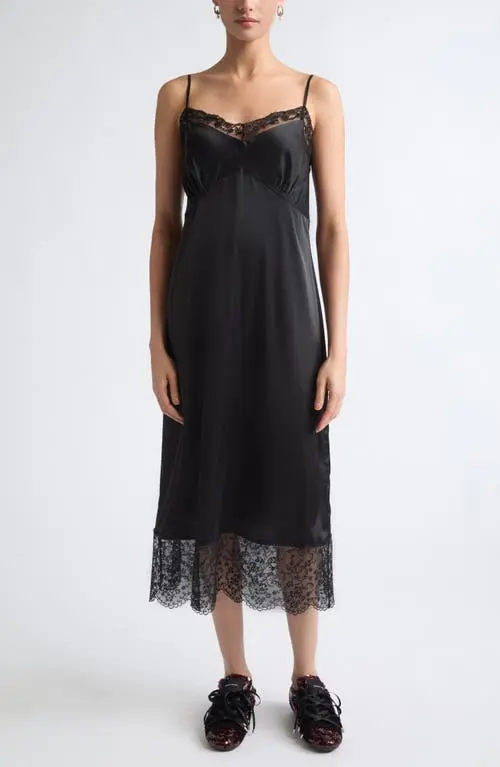 Simone Rocha Lace Trim Slipdress - Black