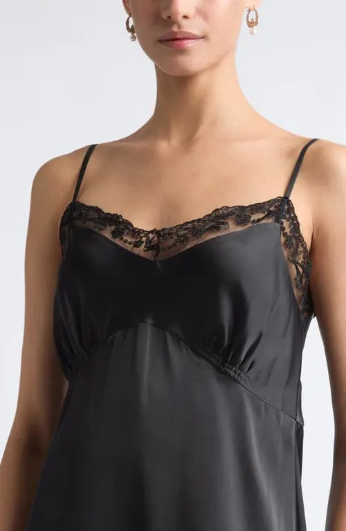 Simone Rocha Lace Trim Slipdress - Black