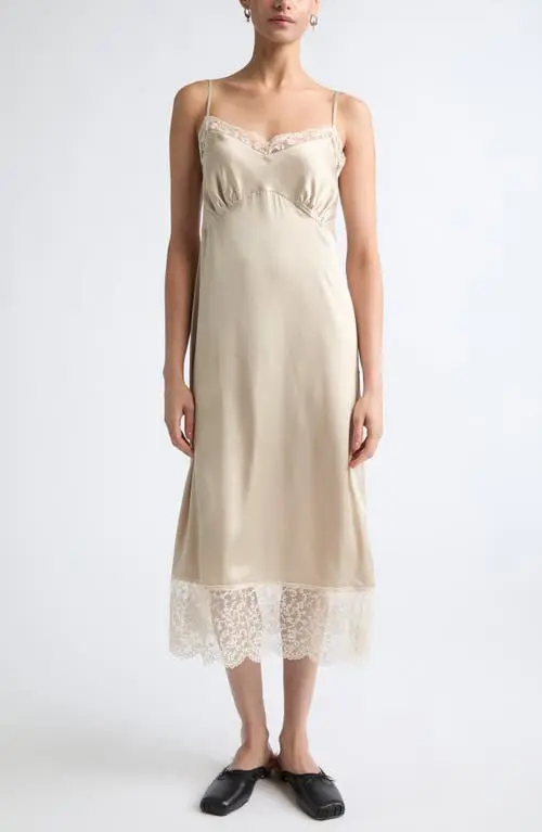 Simone Rocha Lace Trim Slipdress - Oyster