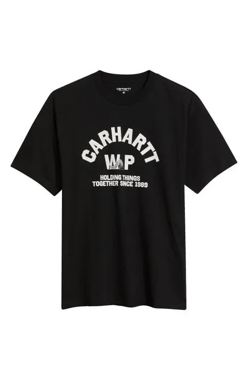Carhartt Work In Progress Column Organic Cotton Graphic T-shirt - Black
